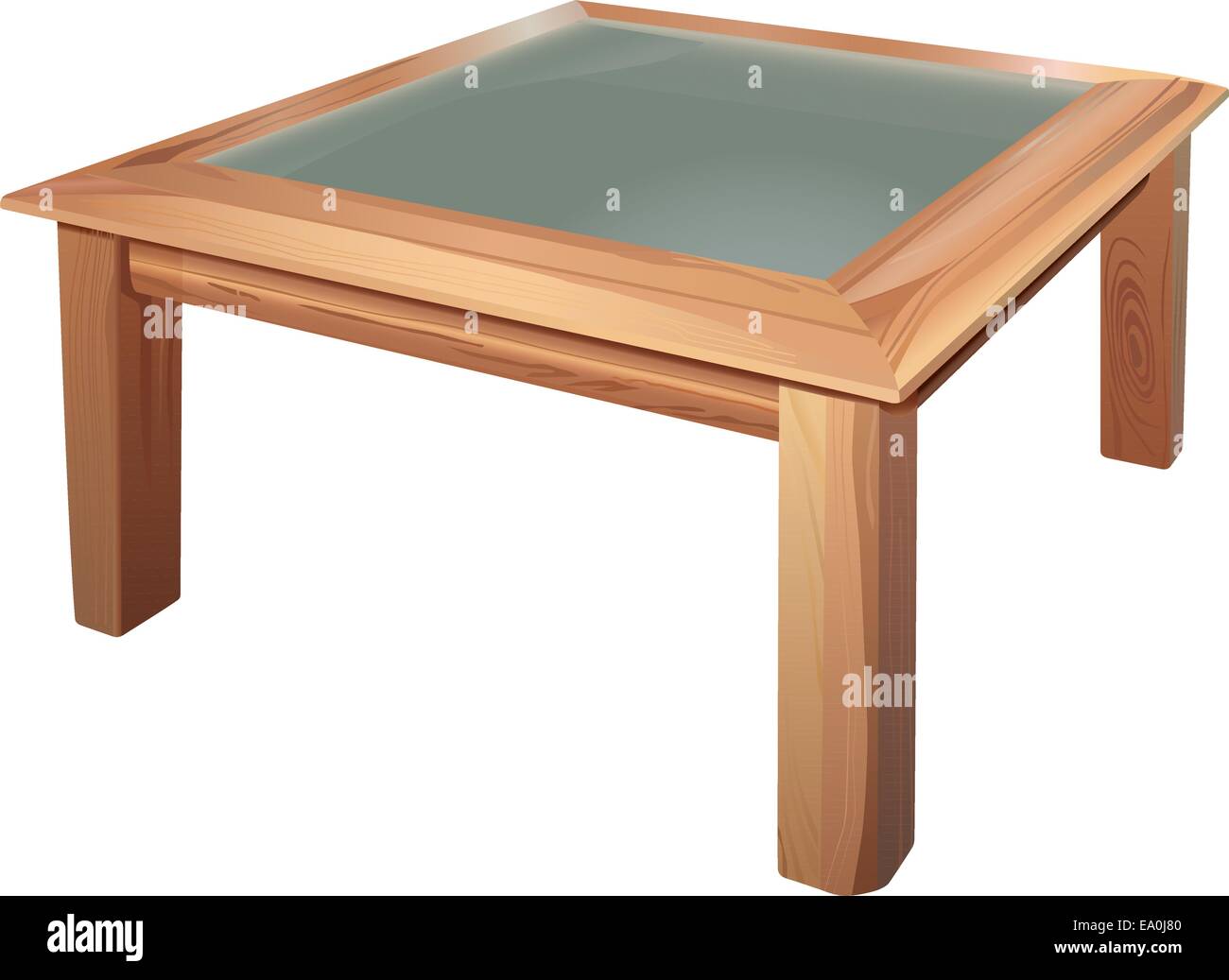 vector realistic coffee table on white background Stock Vector Image ...