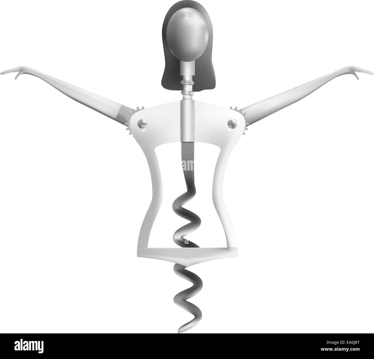 corkscrew shaped as female body Stock Vector Image & Art - Alamy