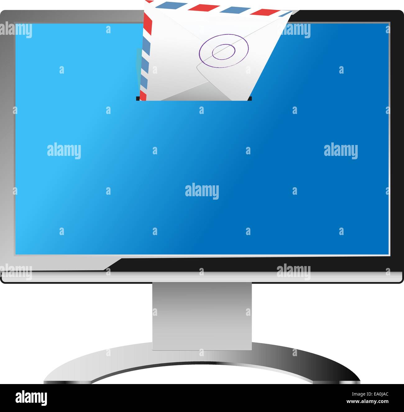 vector concept illustration of electronic mail receiving Stock Vector ...