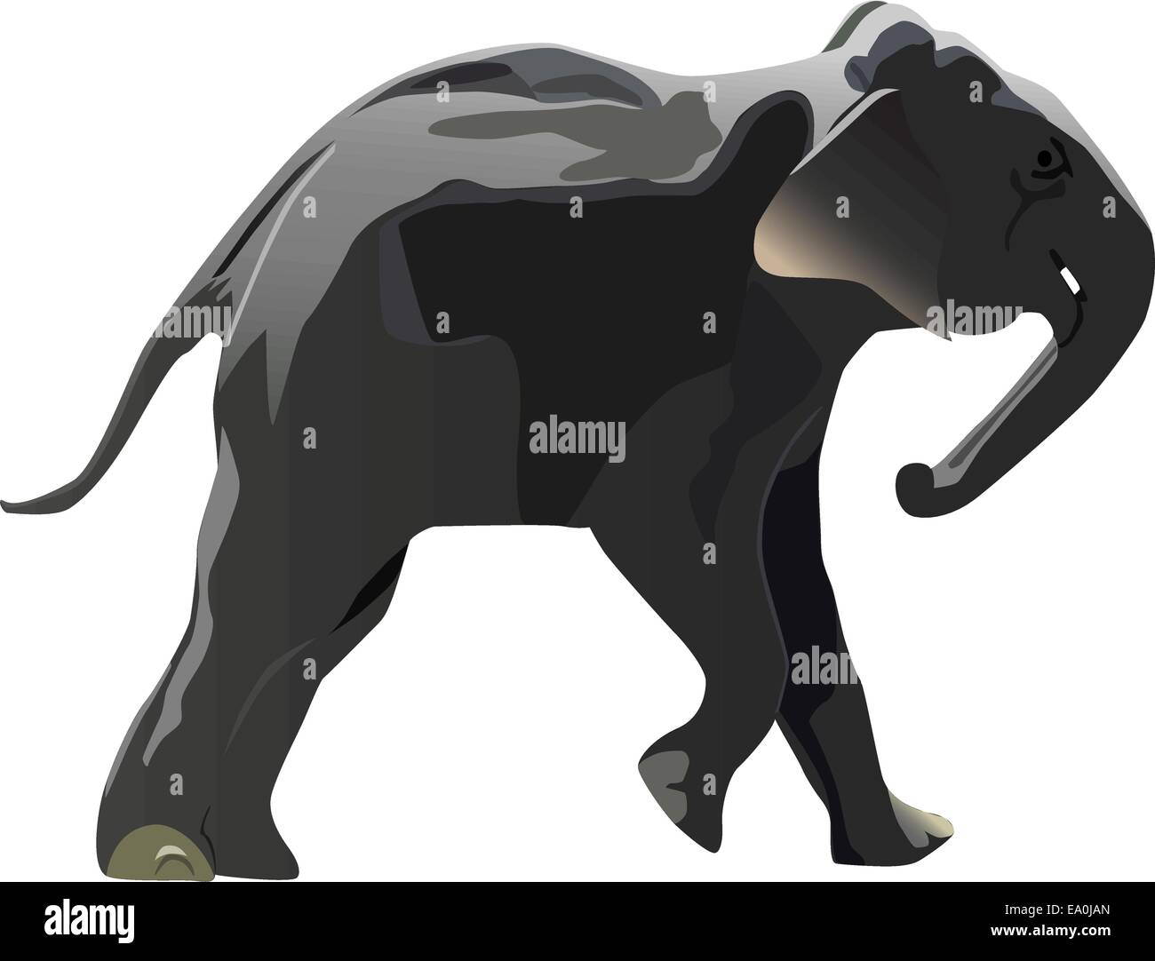 cartoon elephant pushing something Stock Vector Image & Art - Alamy