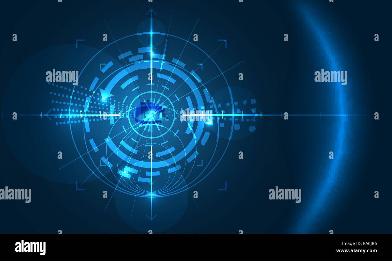abstract technology background with eye in the middle,eps10 file ...