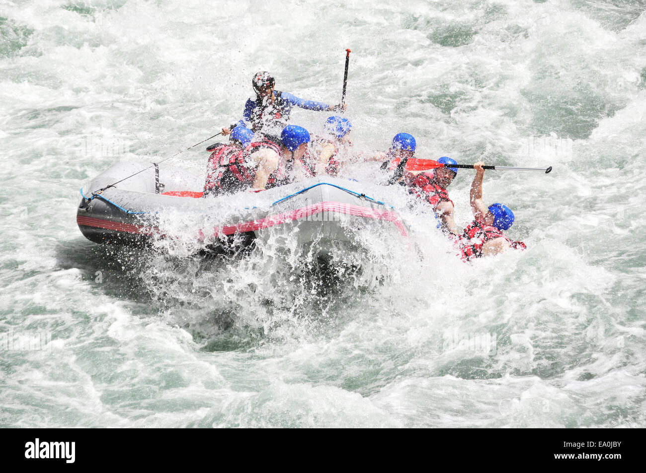 Rafting as extreme and fun sport Stock Photo - Alamy