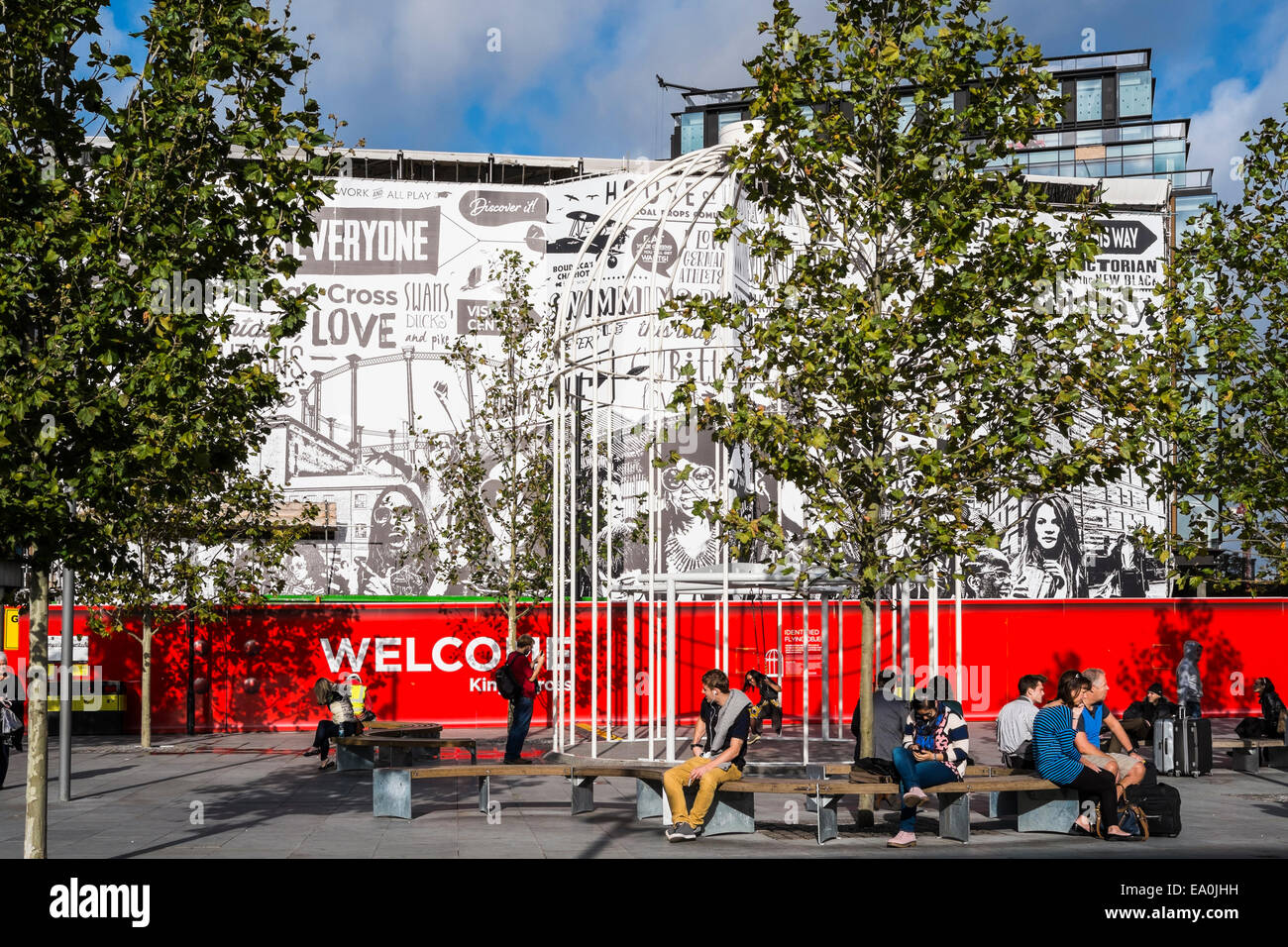 Battle Bridge Place King's Cross station - London Stock Photo - Alamy