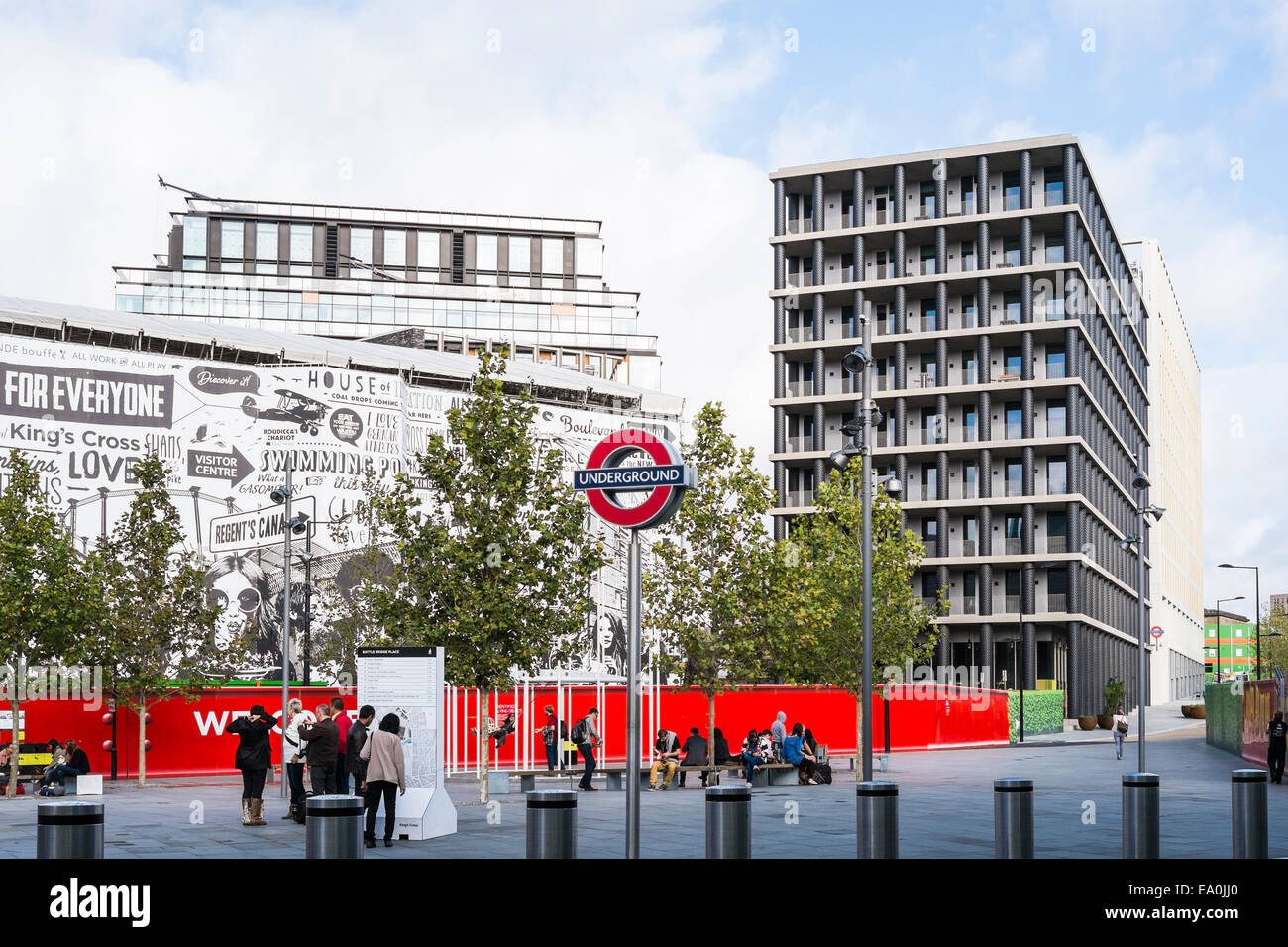 Battle Bridge Place King's Cross station - London Stock Photo - Alamy