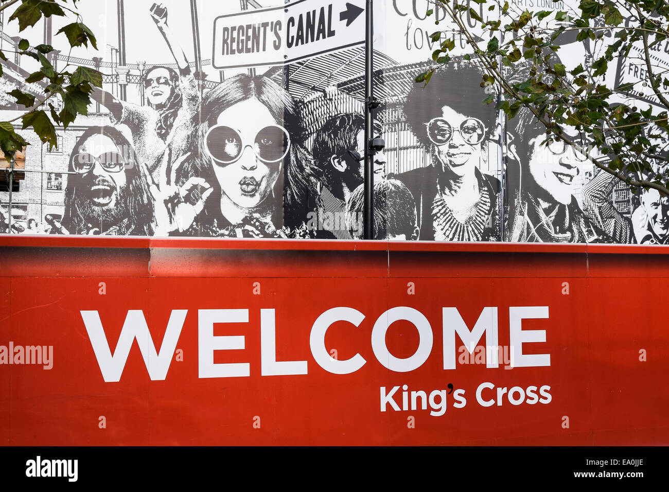 Welcome King's Cross sign - London Stock Photo - Alamy