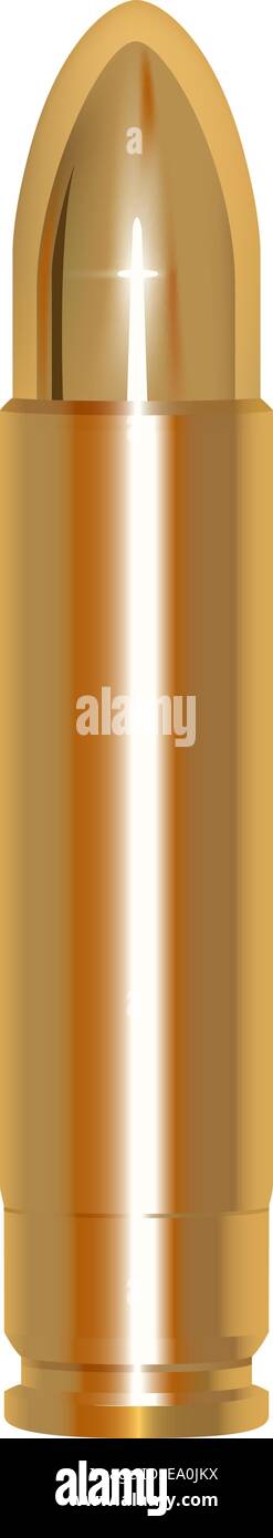 vector golden bullet isolated on white background Stock Vector Image ...