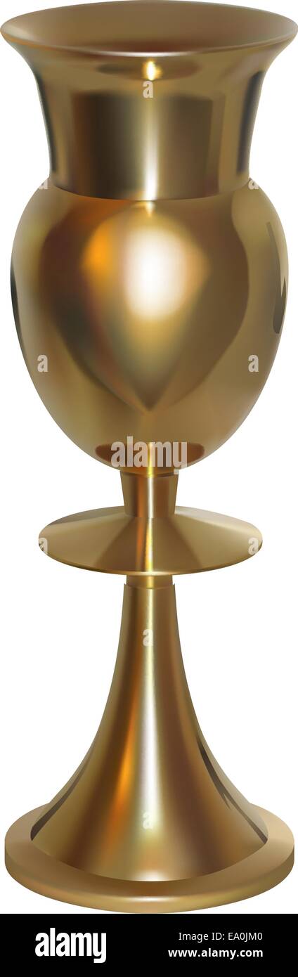 vector realistic golden goblet on white background Stock Vector Image ...