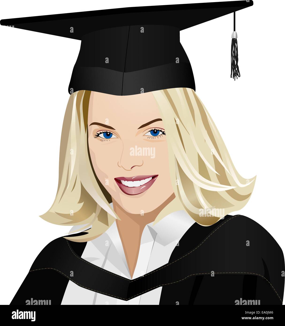 vector beautiful graduate girl Stock Vector Image & Art - Alamy