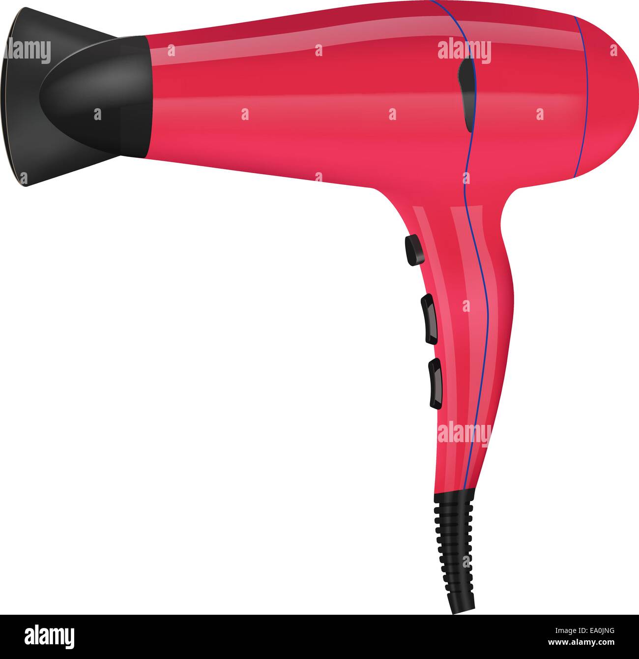 Vector Realistic Hair Dryer On White Background Eps10 File Gradient