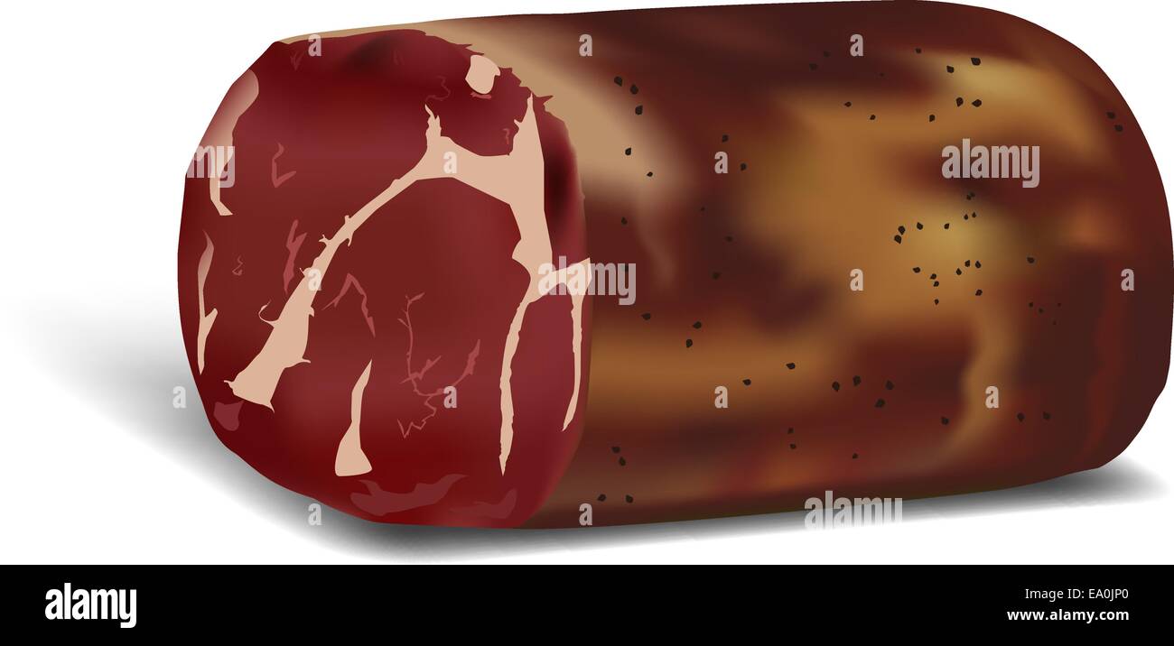 vector realistic ham on white background, gradient mesh used Stock ...