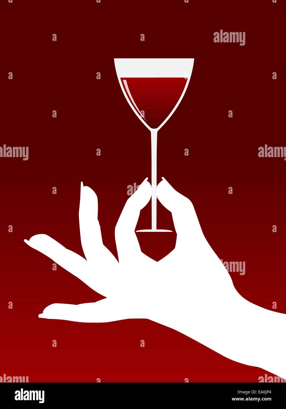 Hand wine glass Stock Vector Images - Alamy
