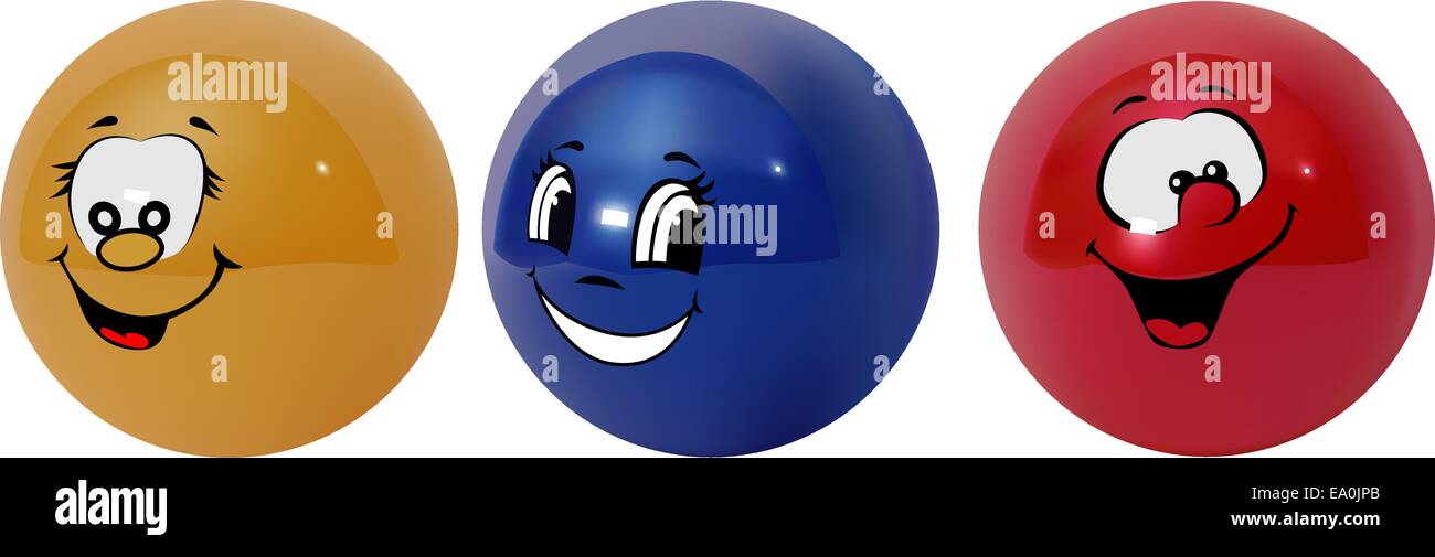 Fun cartoon character ball Stock Vector Images - Alamy