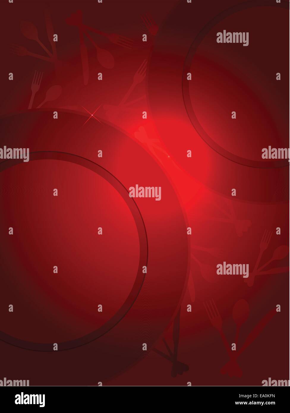 Red plate cutlery Stock Vector Images - Alamy