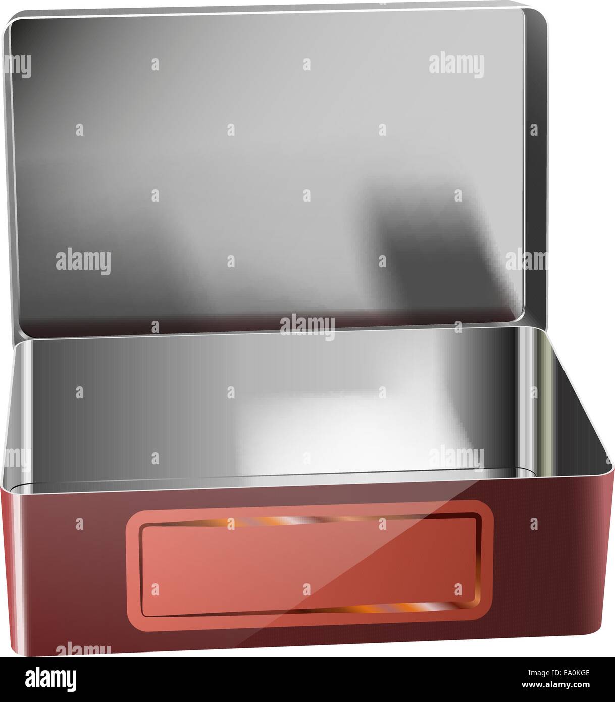 vector realistic metal container on white background, eps10 file ...