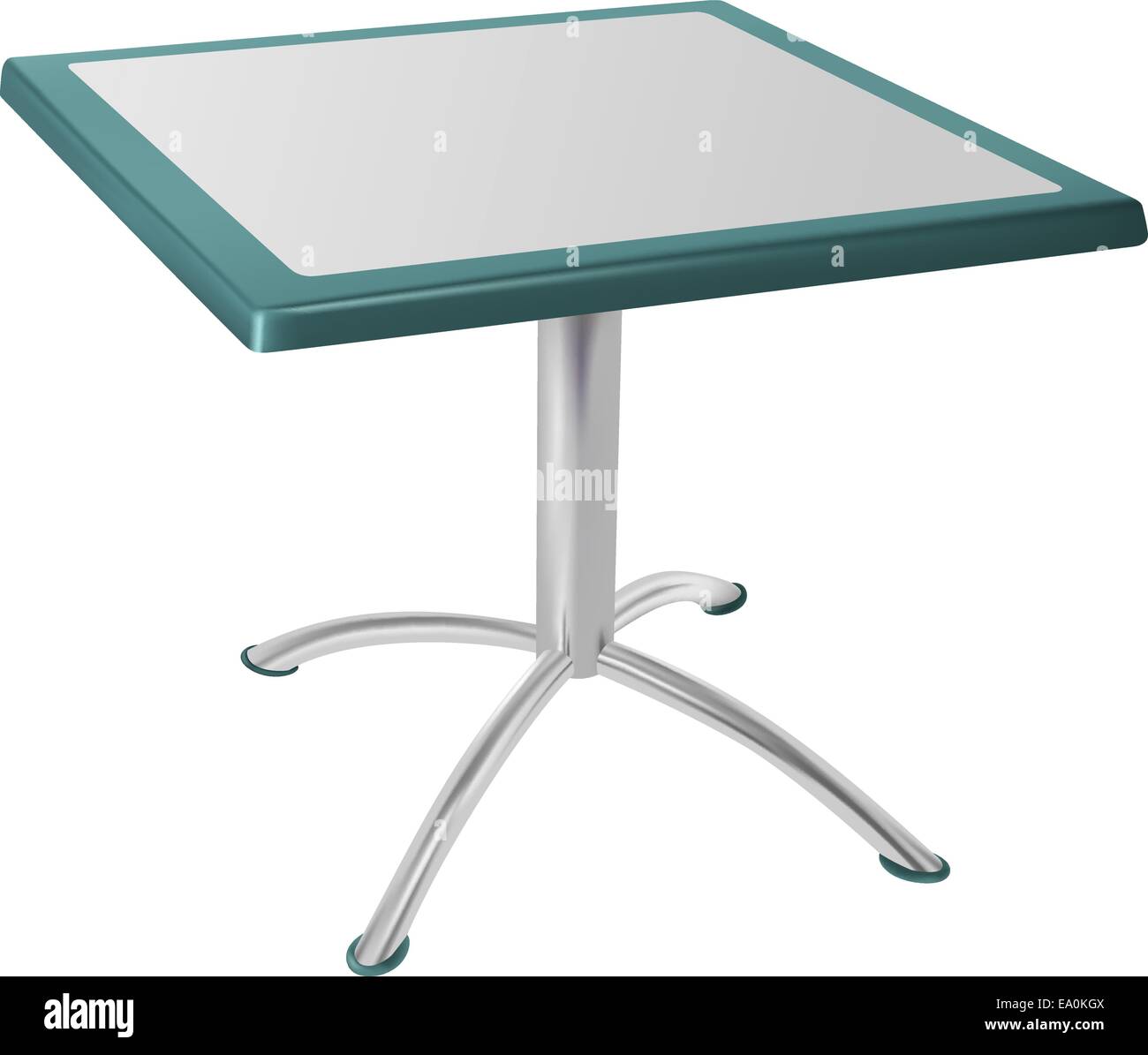 vector metallic table isolated on white background Stock Vector Image ...