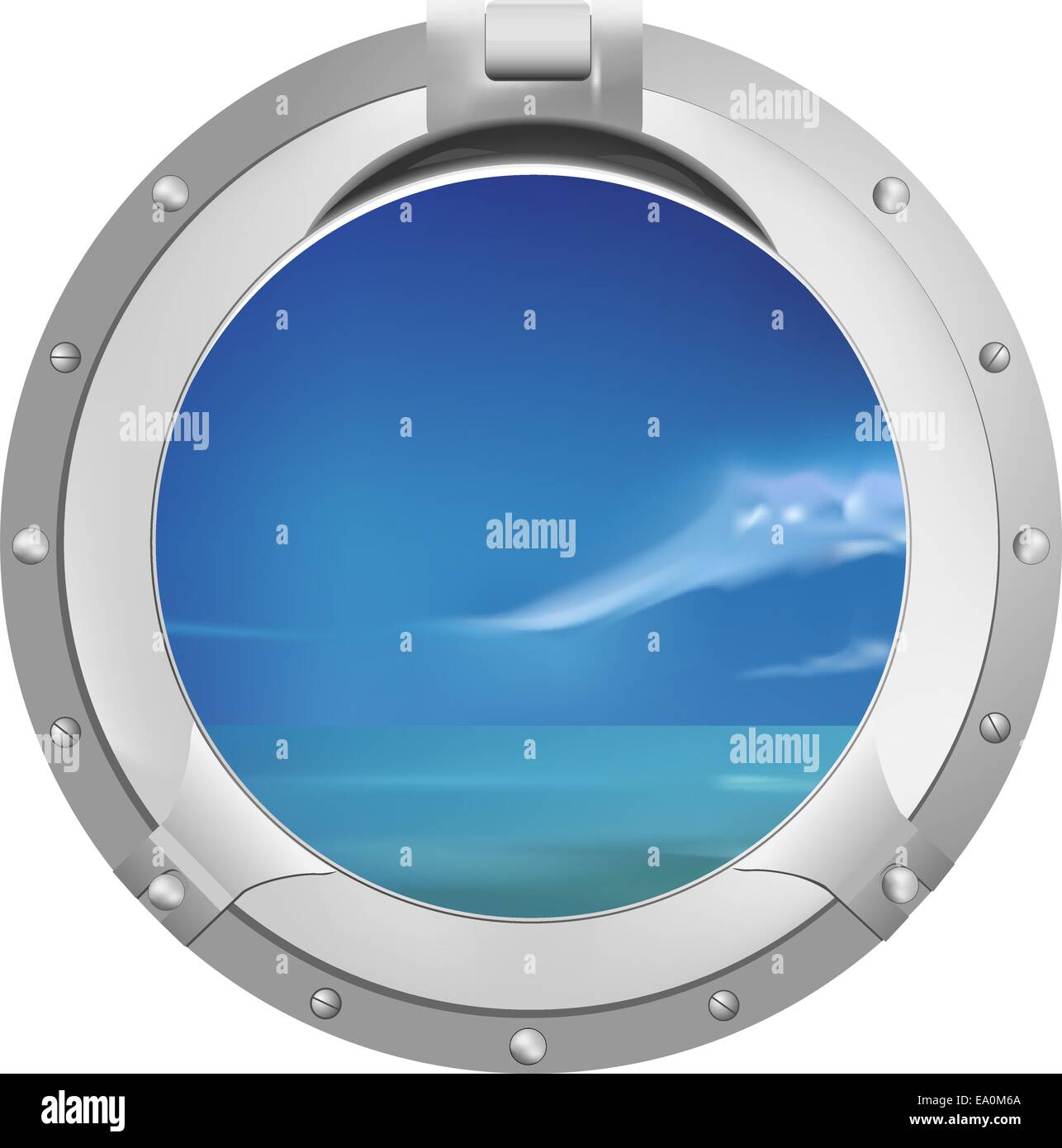 vector beautiful view through ship window Stock Vector Image & Art - Alamy