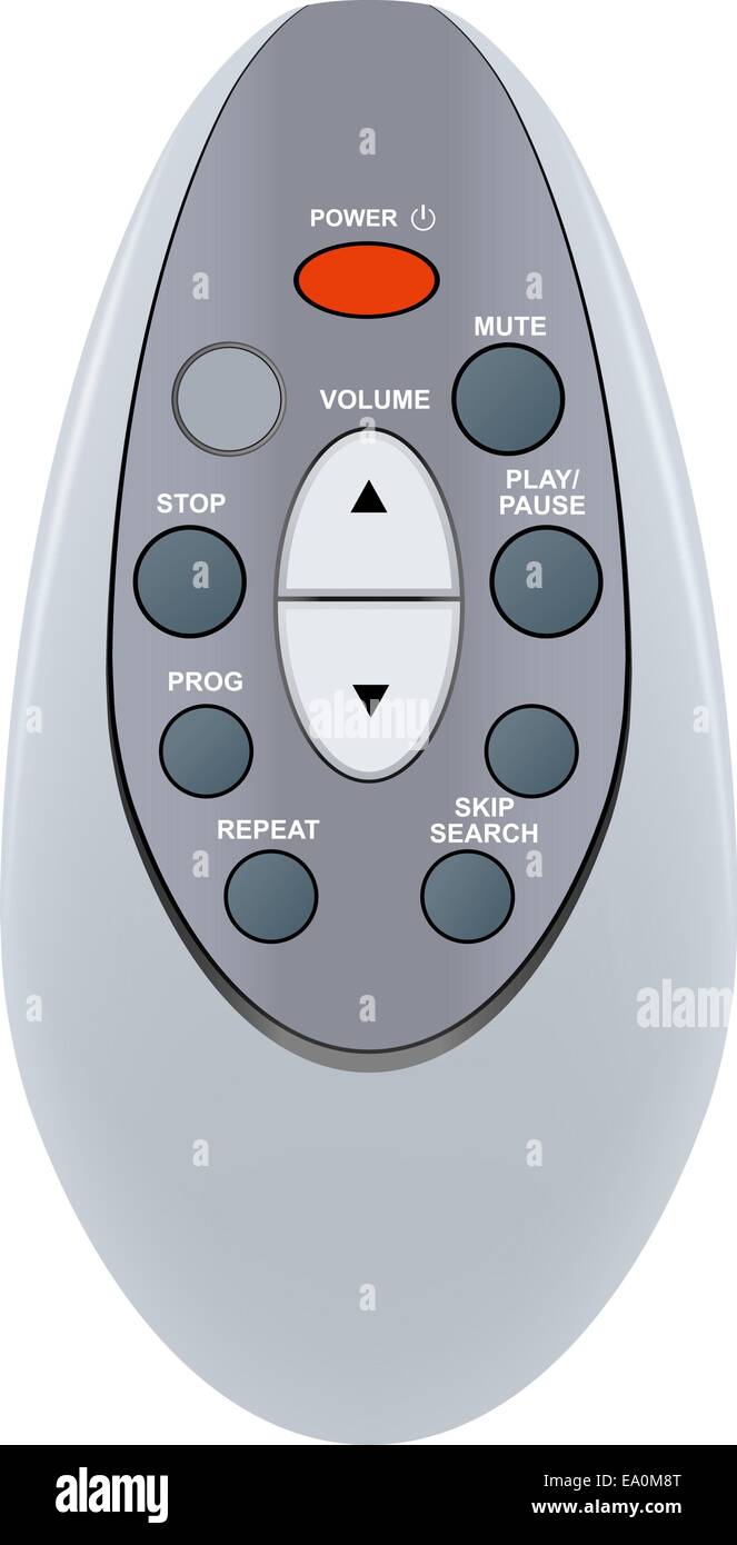 vector realistic remote control on white background Stock Vector Image ...