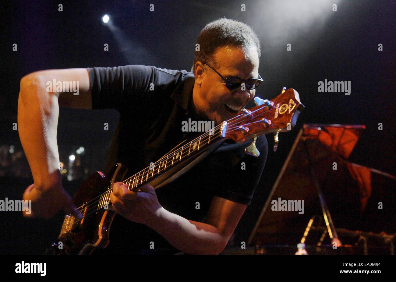 Legendary fusion bass player Stanley Clarke performs with his band at ...