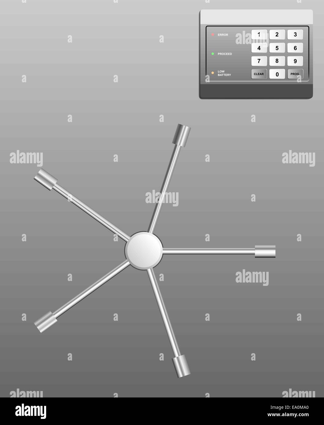 Closed metal bank safety Stock Vector Images - Alamy