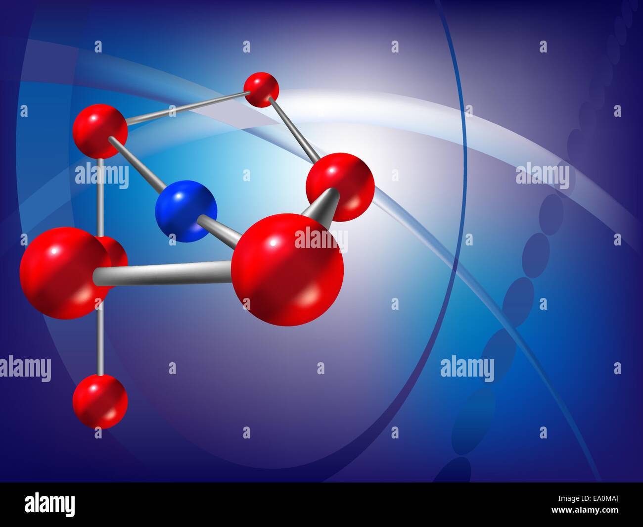 Vector Abstract Scientific Background With Molecule Structure Stock