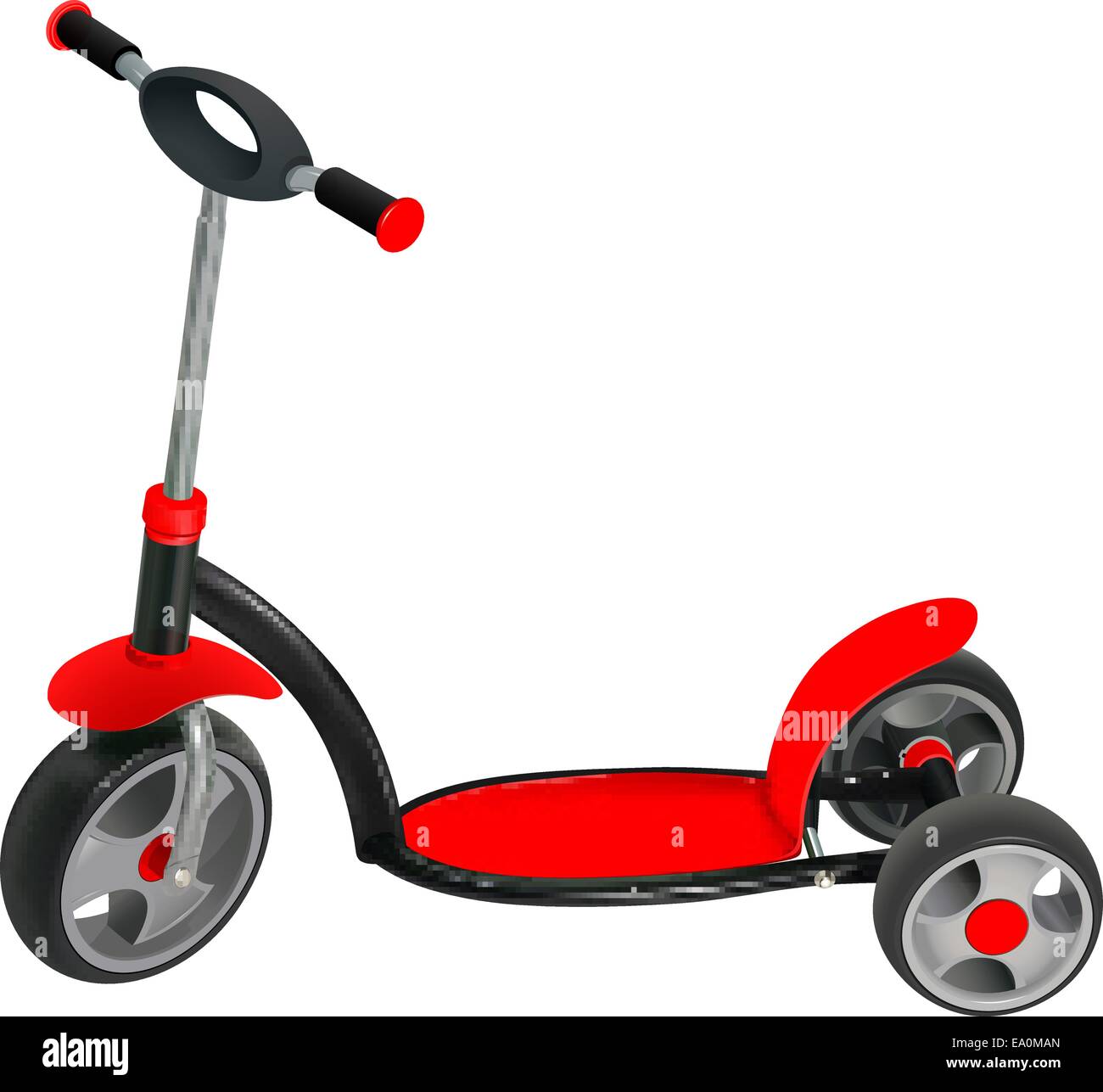 vector realistic scooter isolated on white background, gradient mesh ...