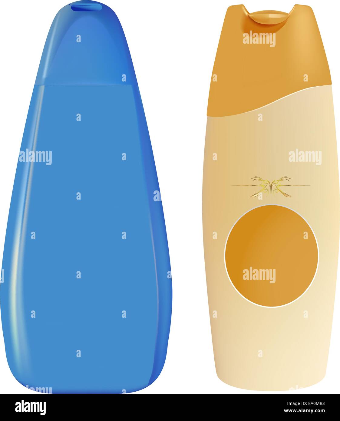 vector realistic shampoo bottles on white background Stock Vector Image ...