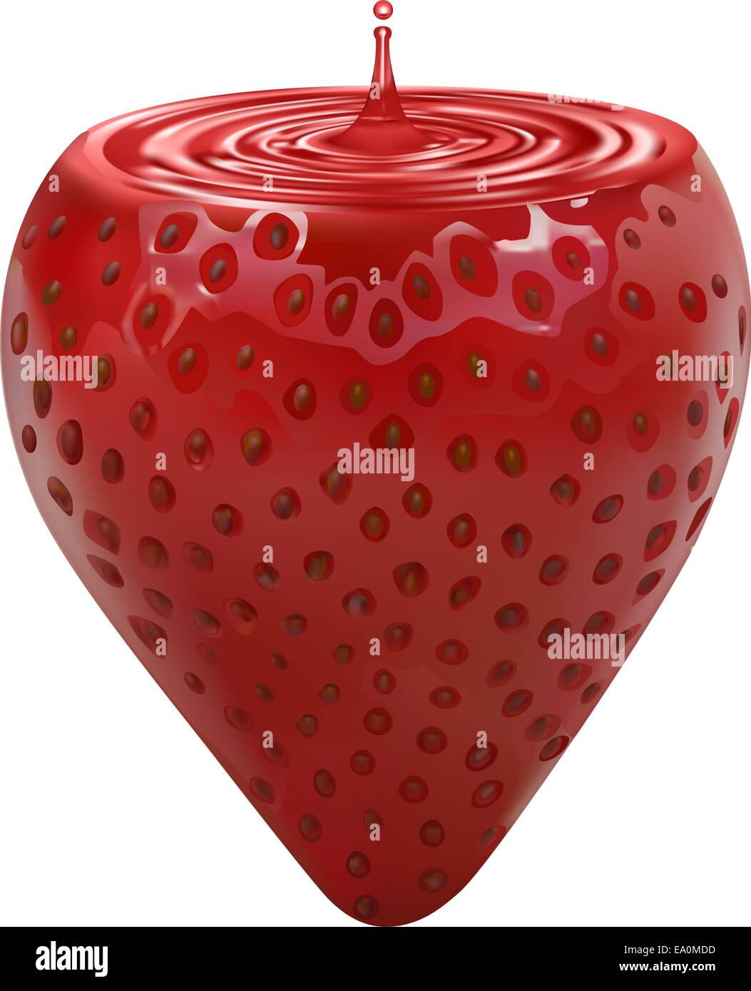 vector sweet strawberry with cream inside Stock Vector Image & Art - Alamy