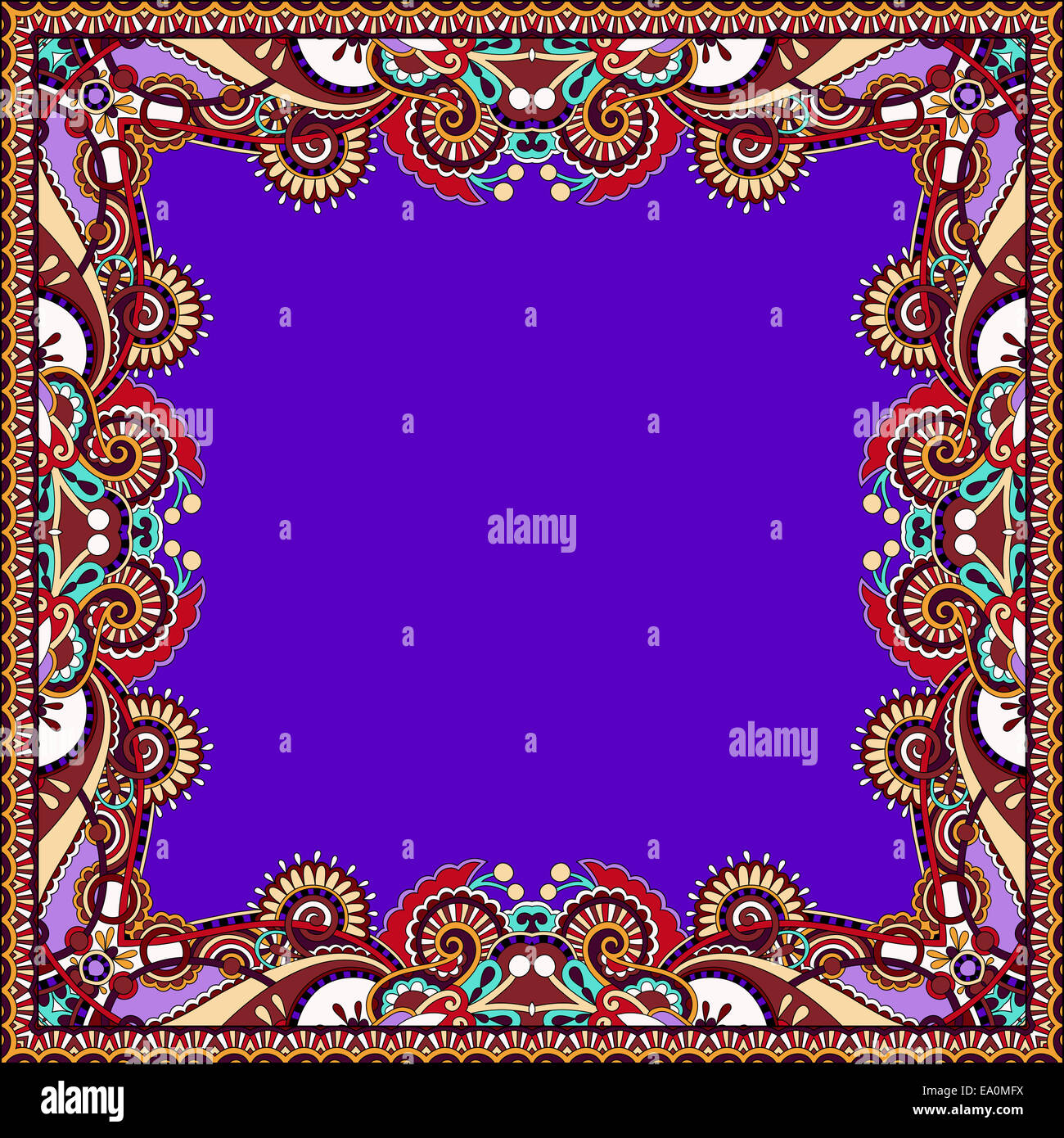 floral vintage frame in violet colour Stock Photo - Alamy