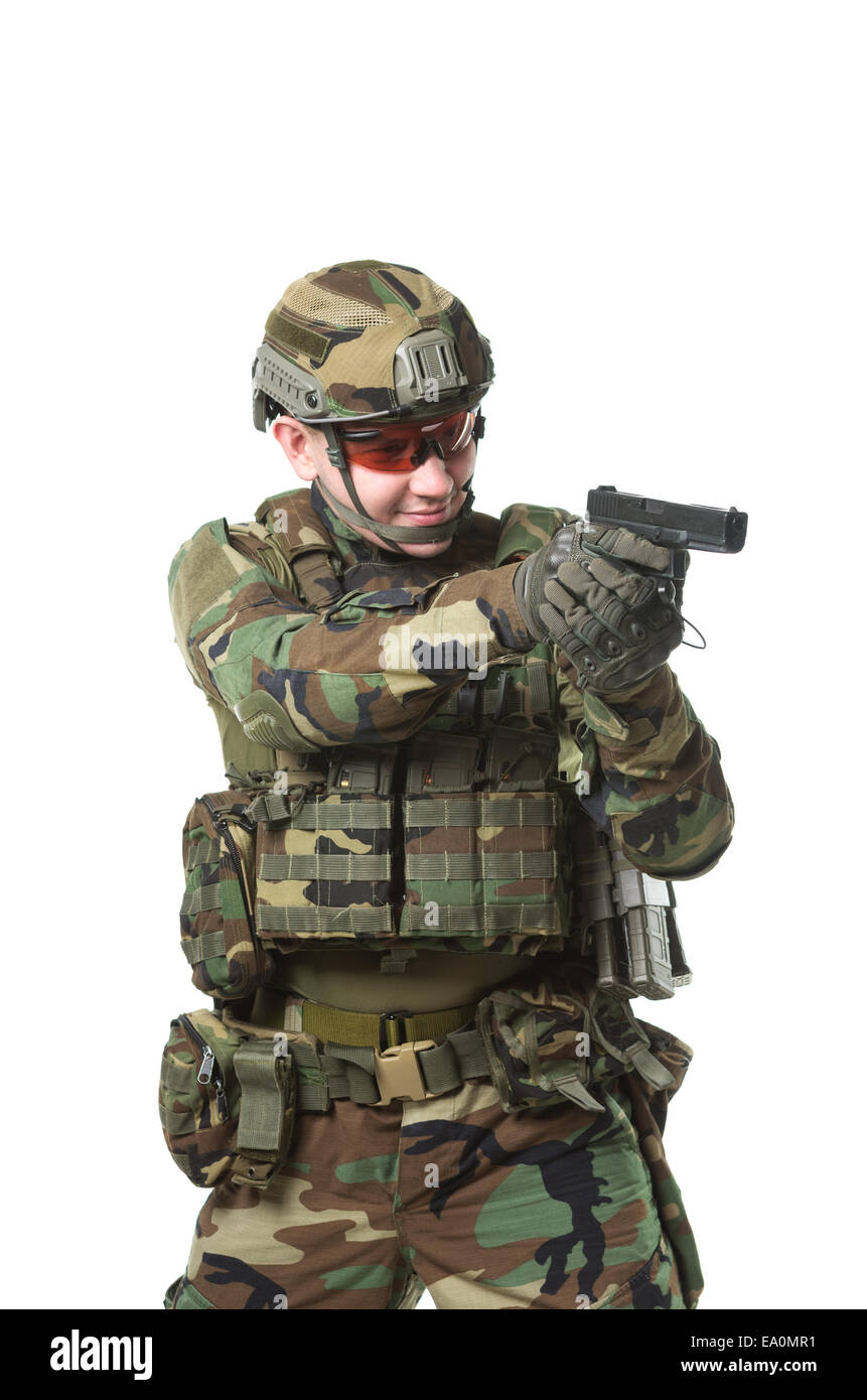 NATO soldier in full gear Stock Photo - Alamy