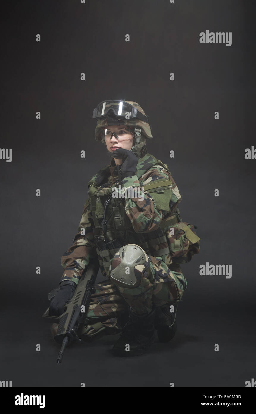 NATO soldier in full gear Stock Photo - Alamy