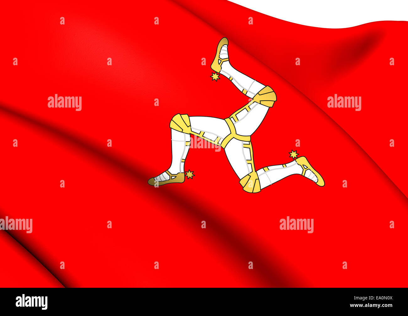 Isle of Man Flag Stock Photo - Alamy