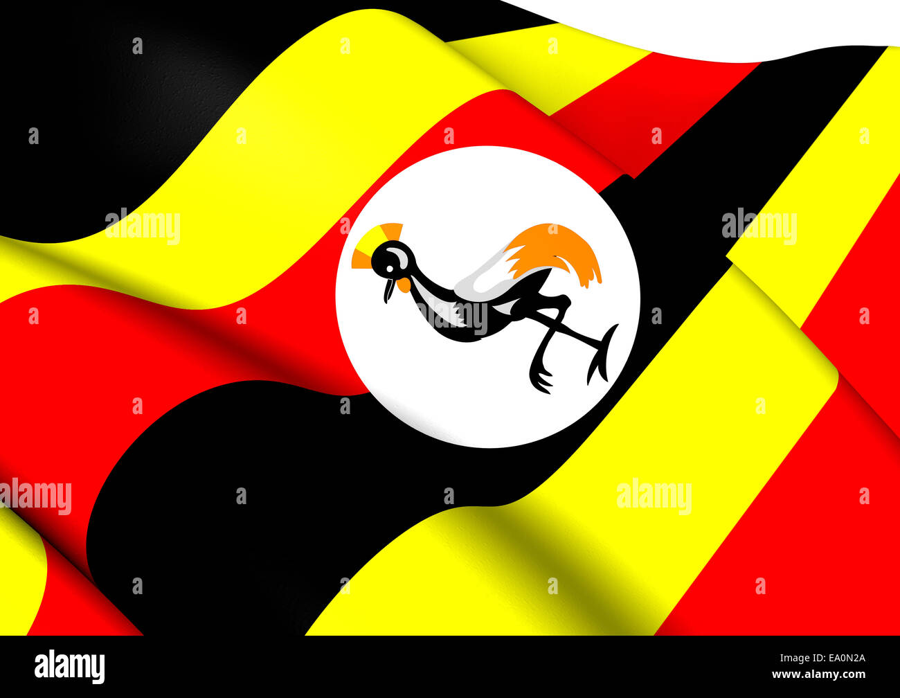 Flag of Uganda Stock Photo - Alamy