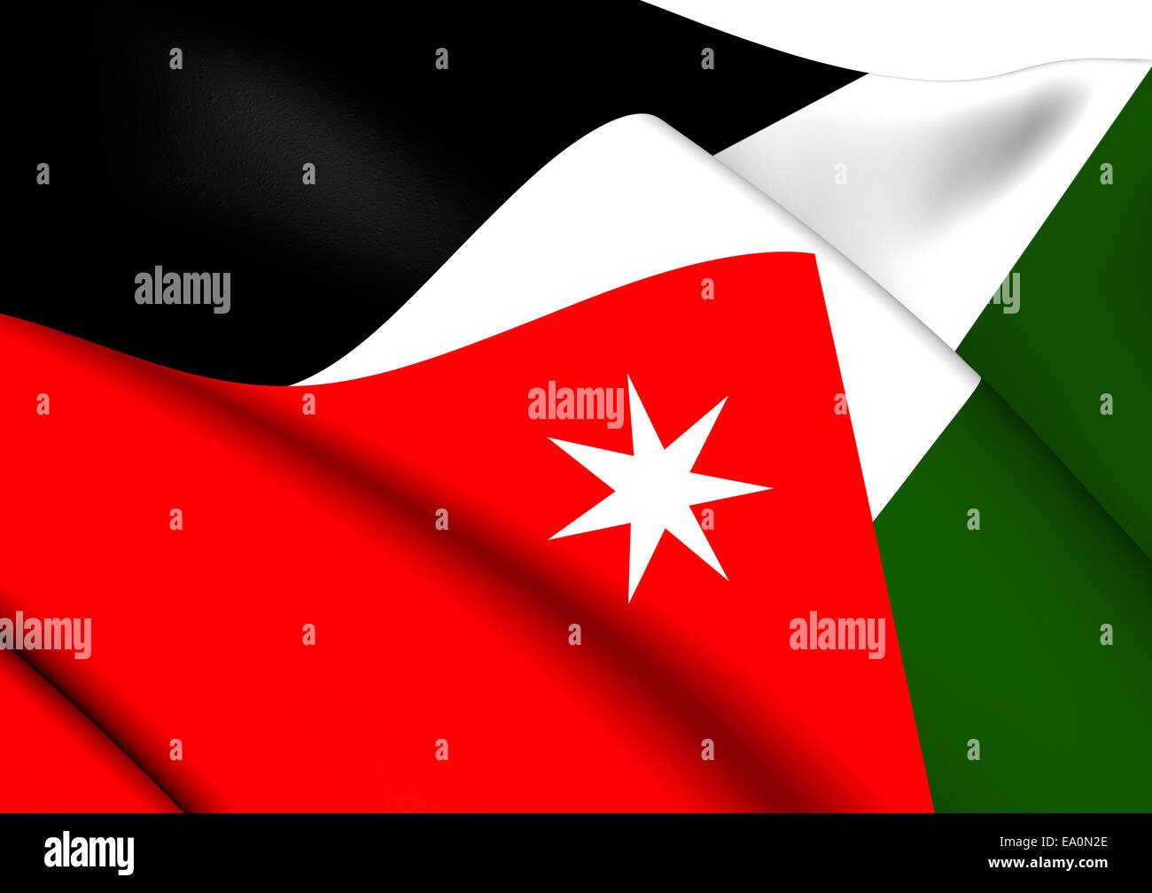 Flag of Jordan Stock Photo - Alamy