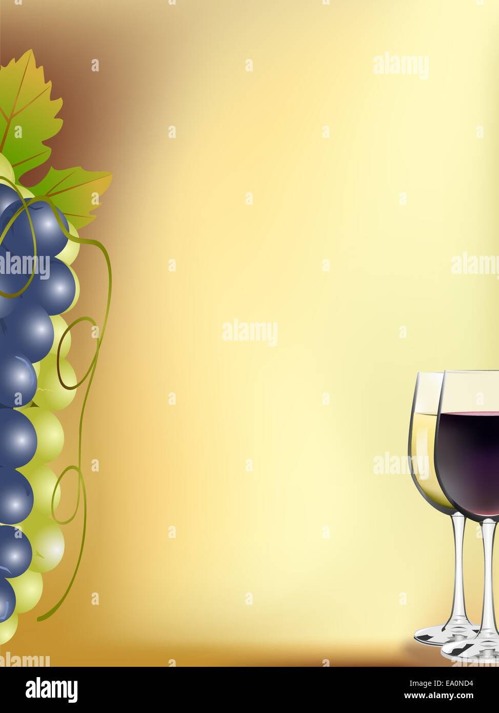 vector wine card illustration with place for your text Stock Vector ...