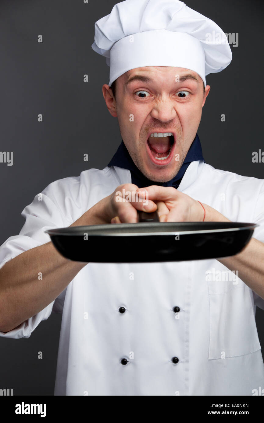 Angry chief in uniform Stock Photo - Alamy
