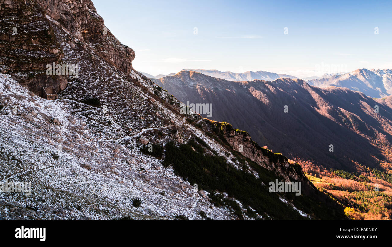 Fall is coming in the italian alps Stock Photo - Alamy