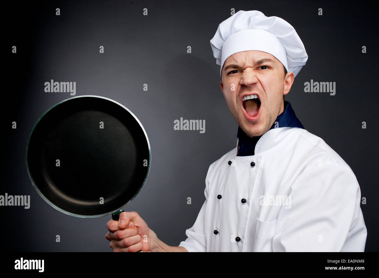 Angry chief in uniform Stock Photo - Alamy