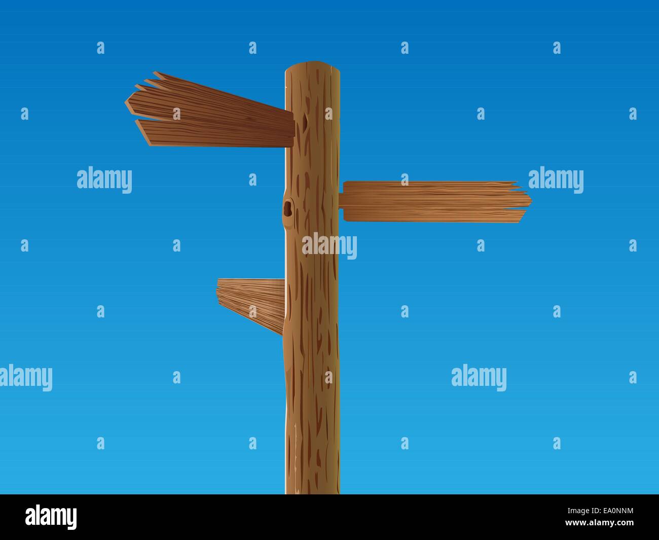 vector wooden crossroad sign Stock Vector Image & Art - Alamy