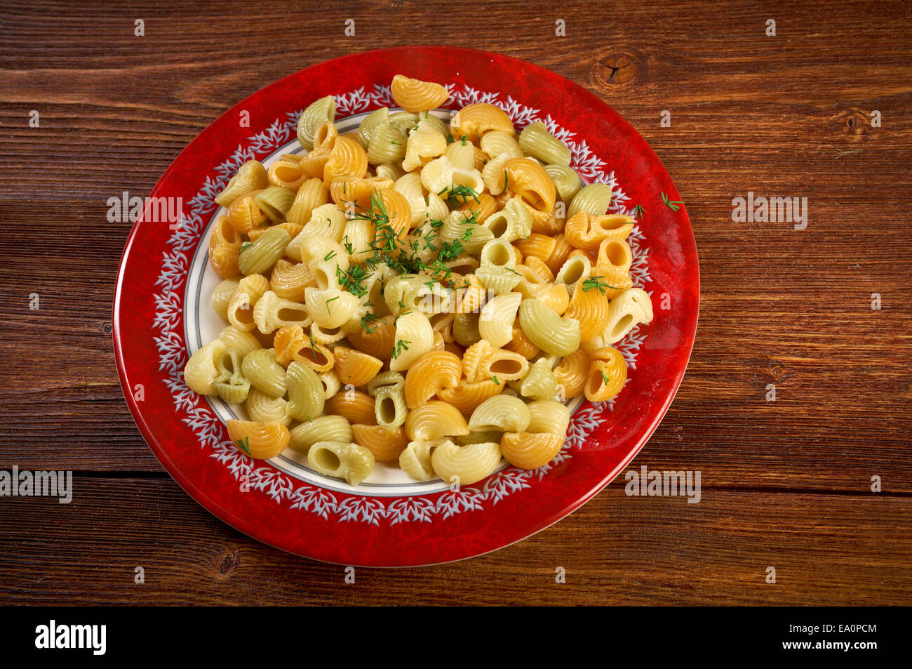 Colorful Italian conchiglie pasta Stock Photo - Alamy
