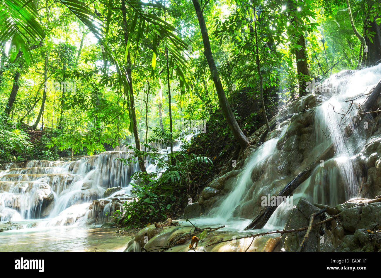 Waterfall in Mexico Stock Photo - Alamy