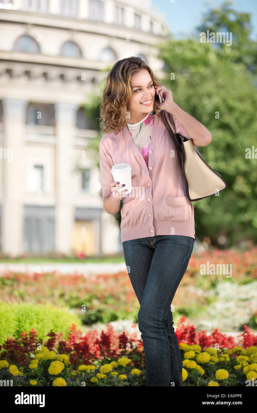 Lady and beautiful city Stock Photo - Alamy