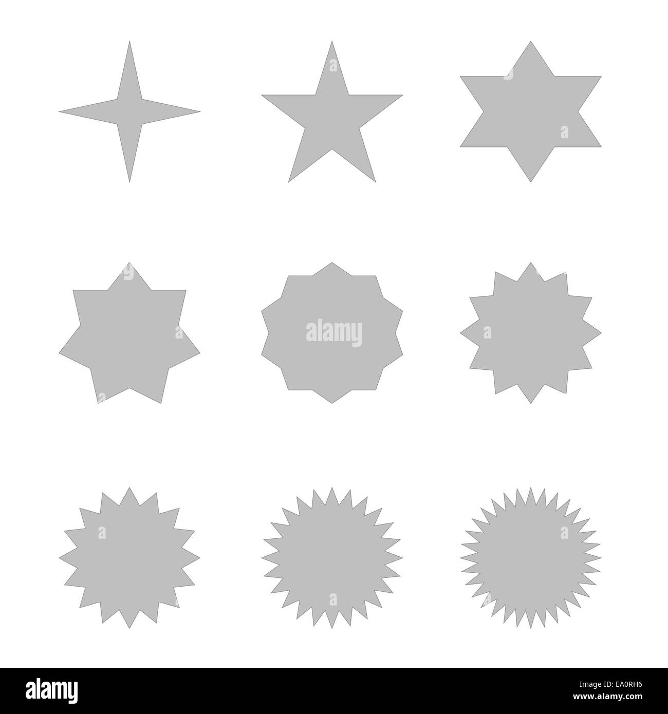 Grey design white stars Cut Out Stock Images & Pictures - Alamy