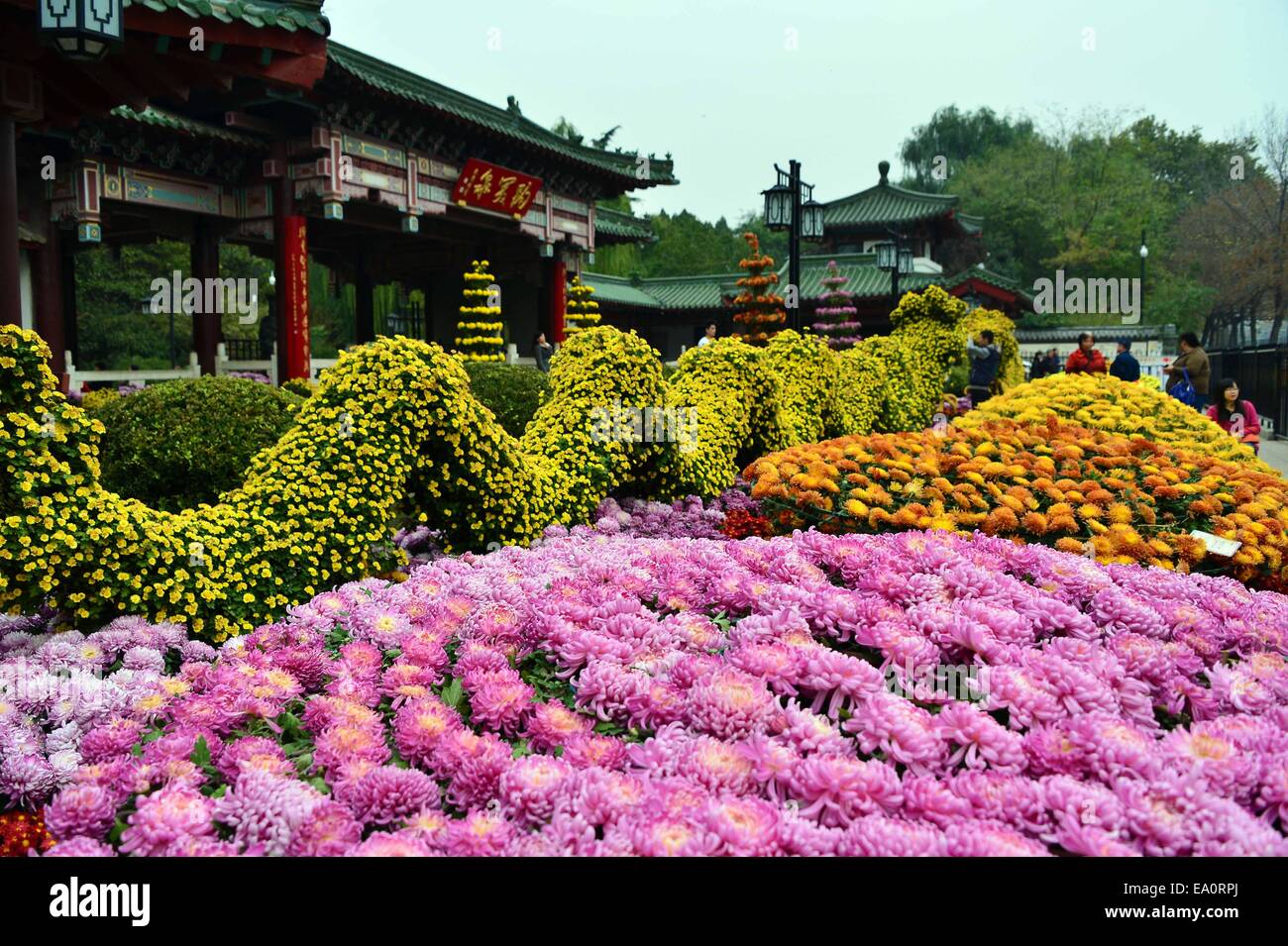 Jinan, China. 5th Nov, 2014. Photo taken on Nov. 5, 2014 shows colorful ...