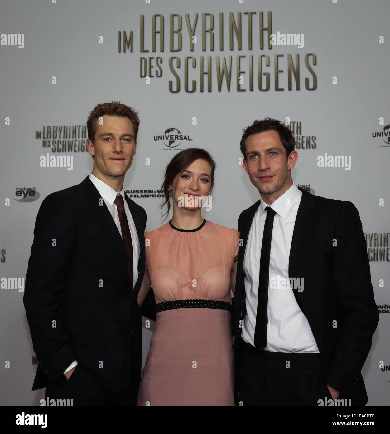 Frankfurt, Germany. 4th Nov, 2014. German actors Alexander Fehling (L-R ...