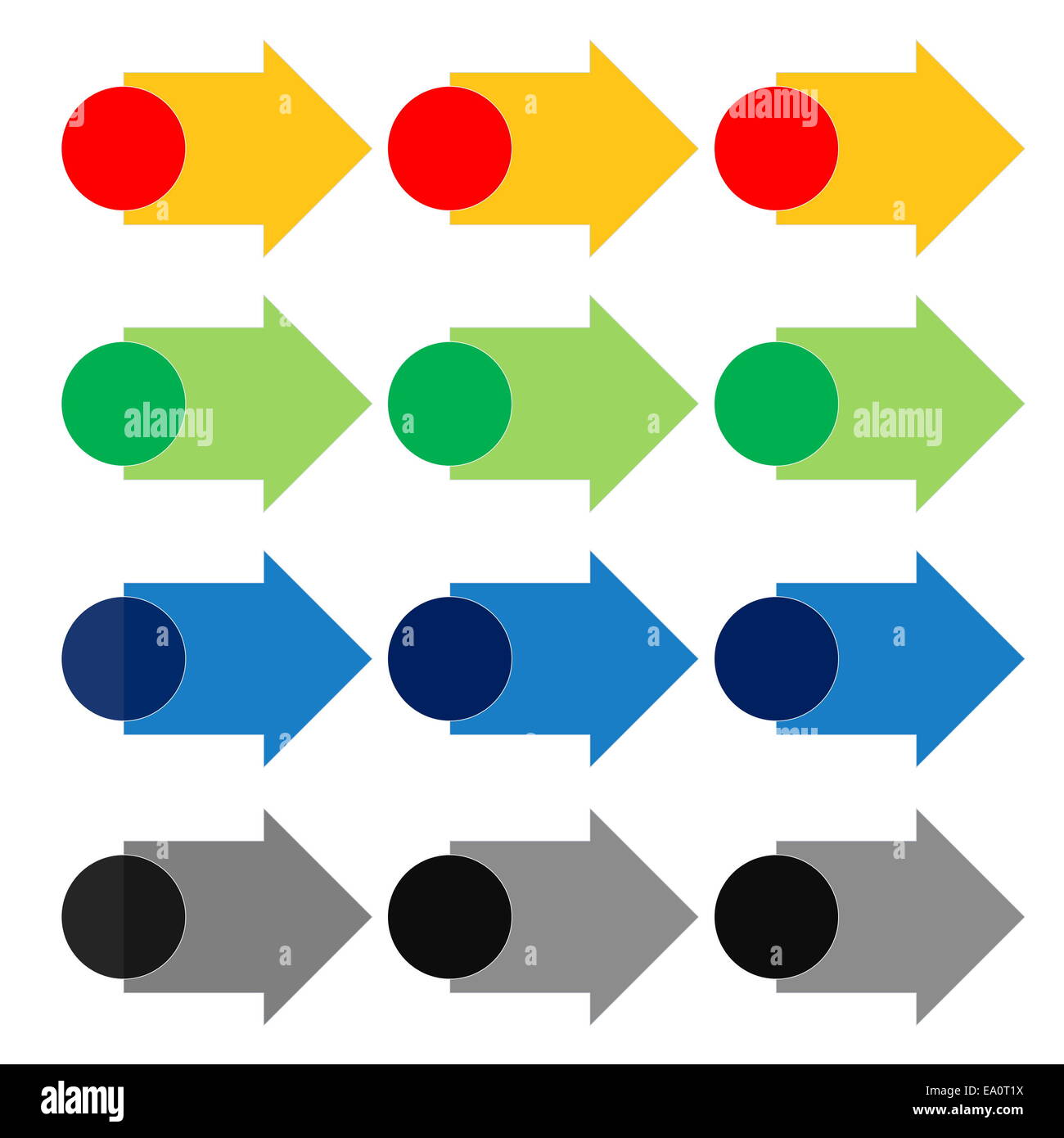 Set of colorful arrows Stock Photo - Alamy
