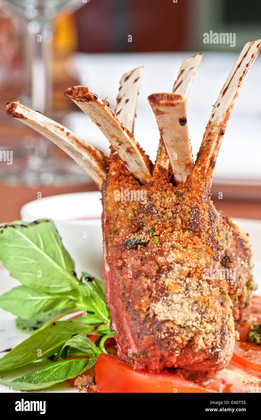 roasted lamb rib Stock Photo - Alamy