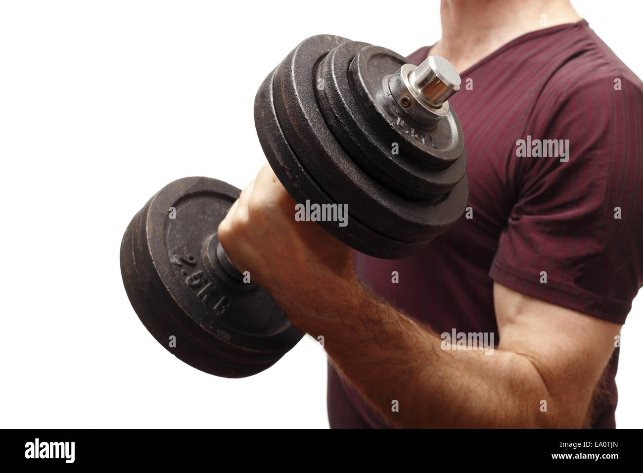 Man teaching dumbbell exercise hi-res stock photography and images - Alamy