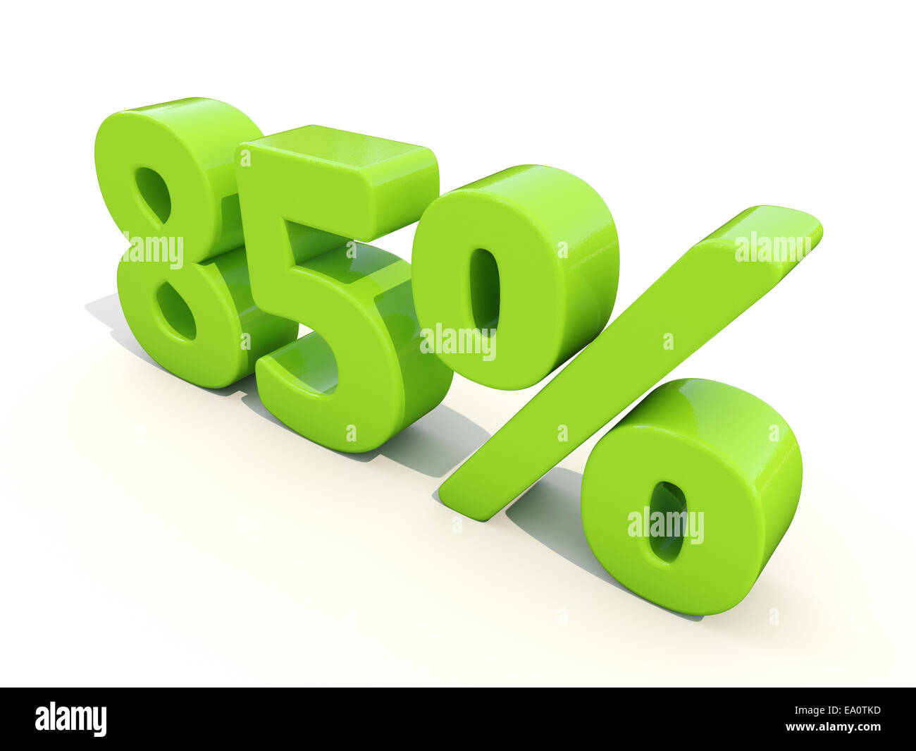 85% percentage rate icon on a white background Stock Photo - Alamy