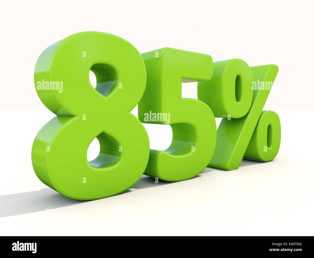 85% percentage rate icon on a white background Stock Photo - Alamy