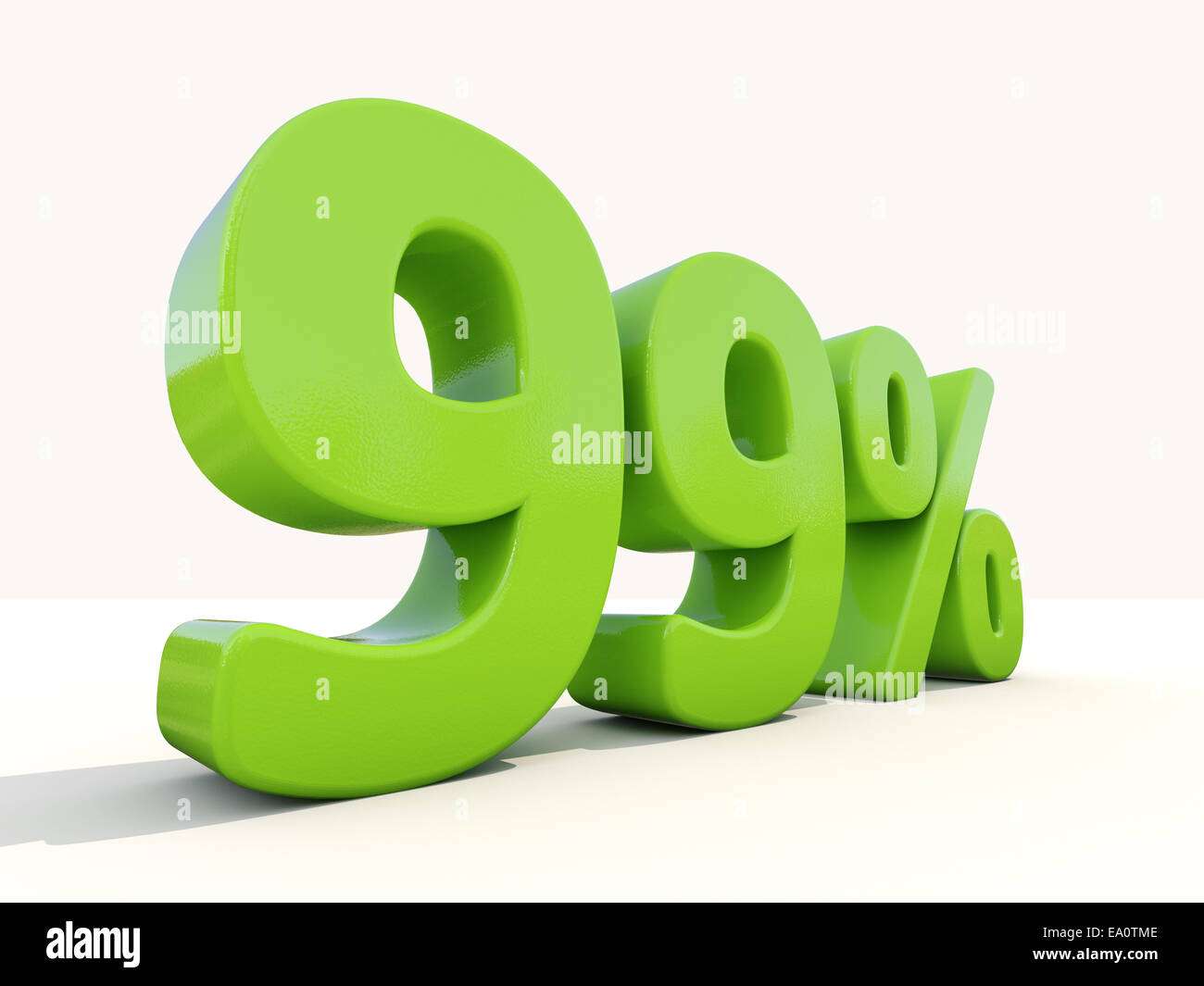 99% percentage rate icon on a white background Stock Photo - Alamy